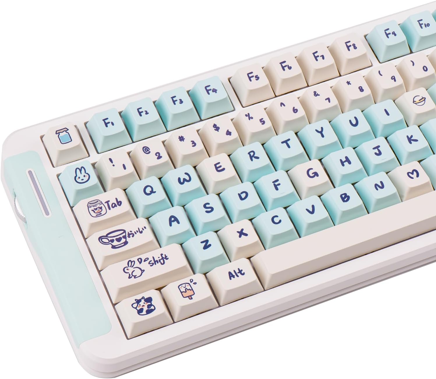 Amazon.com: 143 Keys Cute Bunny Keycaps, PBT Keycaps Set Blue and White ...