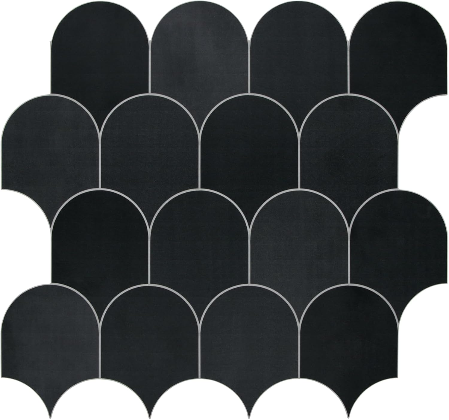 SUNWINGS 10-Sheet Fish Scale Peel and Stick Backsplash Tile, 11.4'' x ...