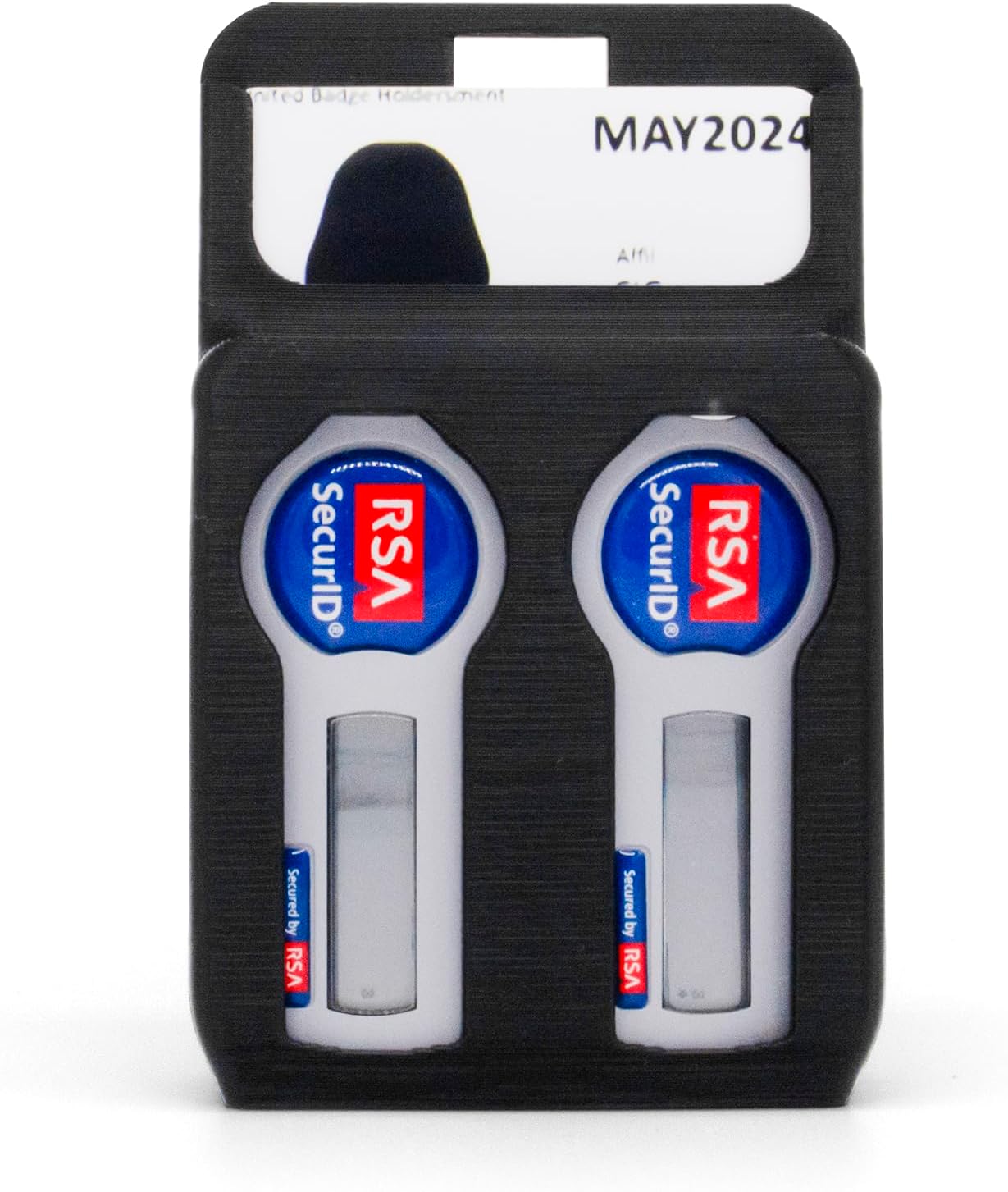 Amazon.com : RSA Token Double Badge Holder (Double, Black) : Office ...