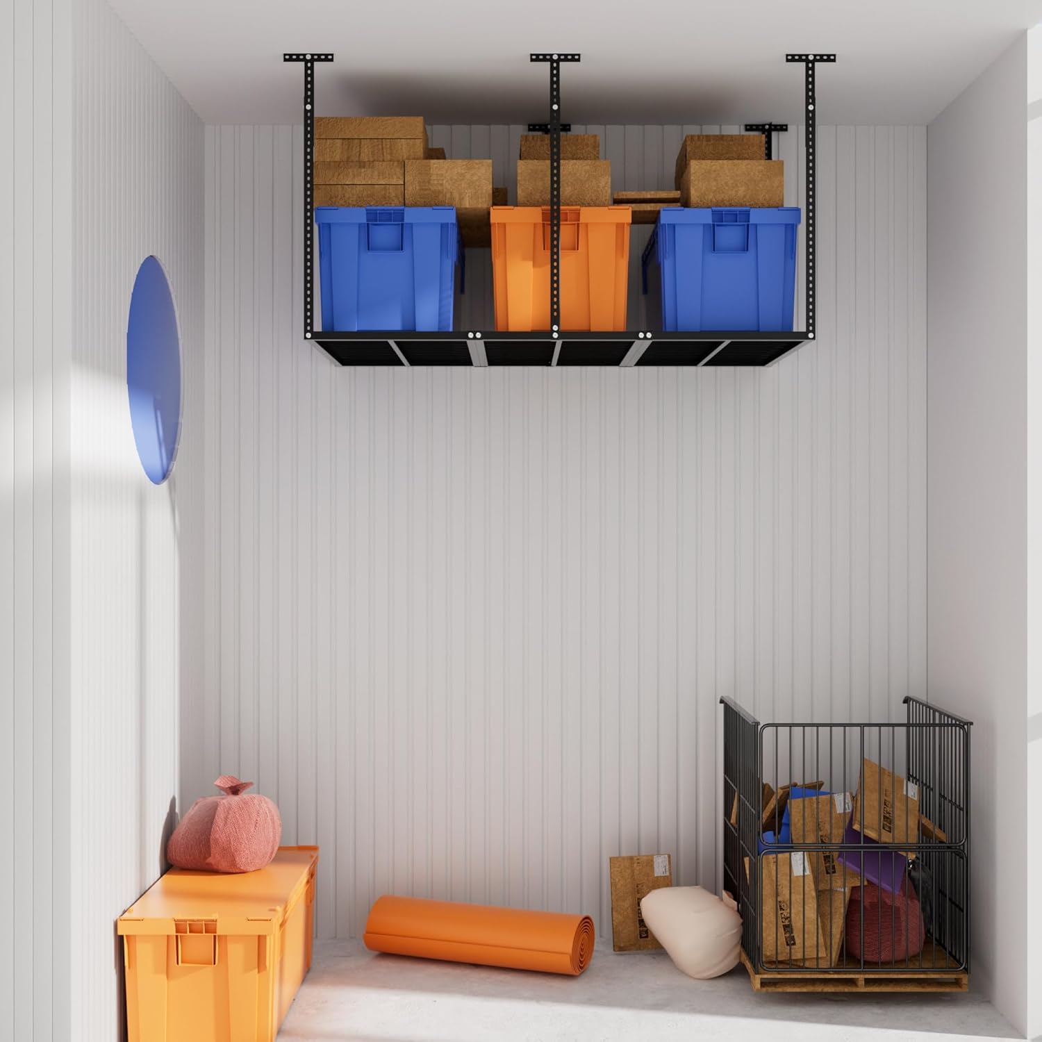 Overhead Hanging Storage Garage Ceiling Storage Garage