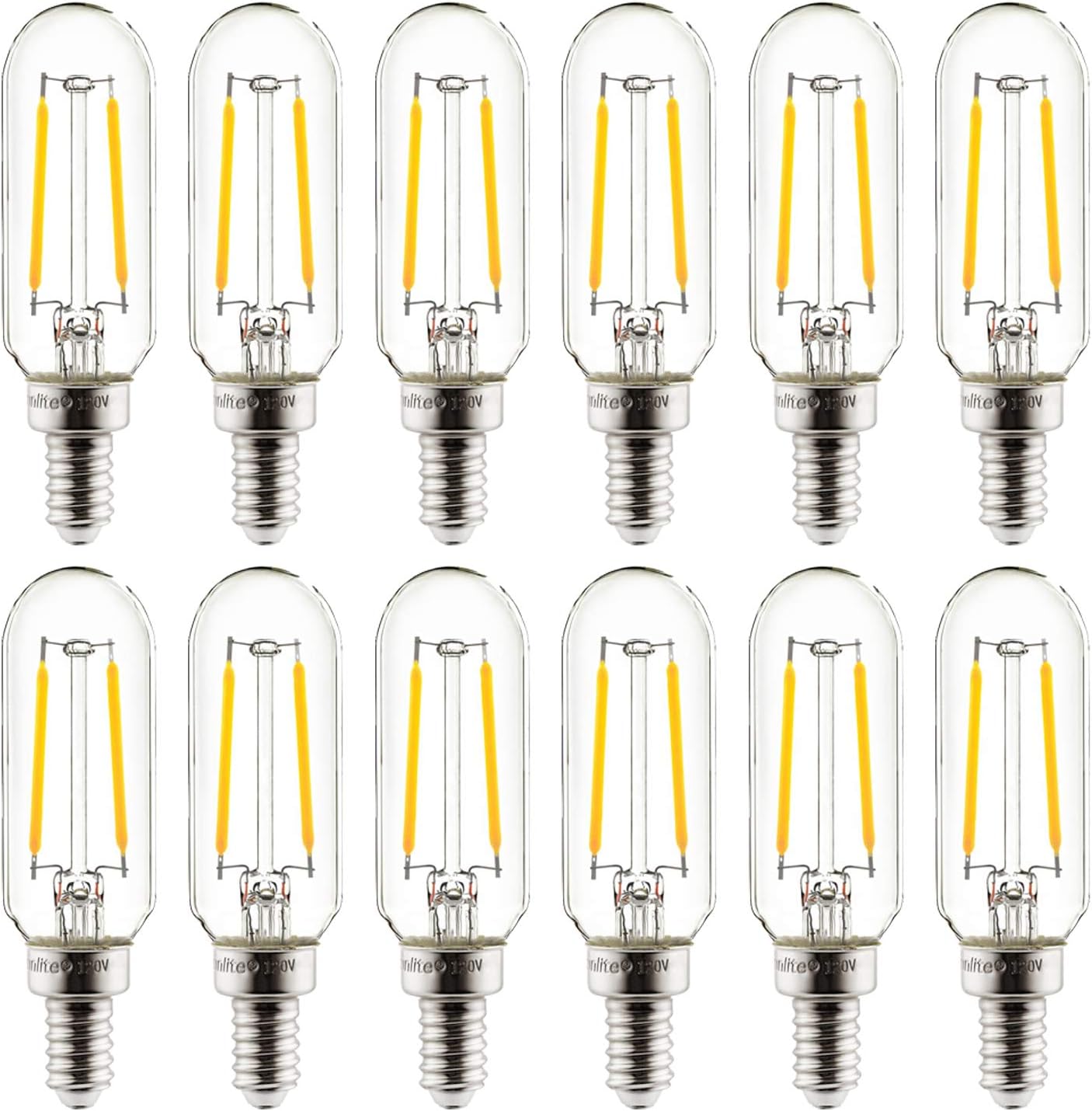 Sunlite LED Filament T8 Tubular Light Bulb, 2 Watts (25W Equivalent ...