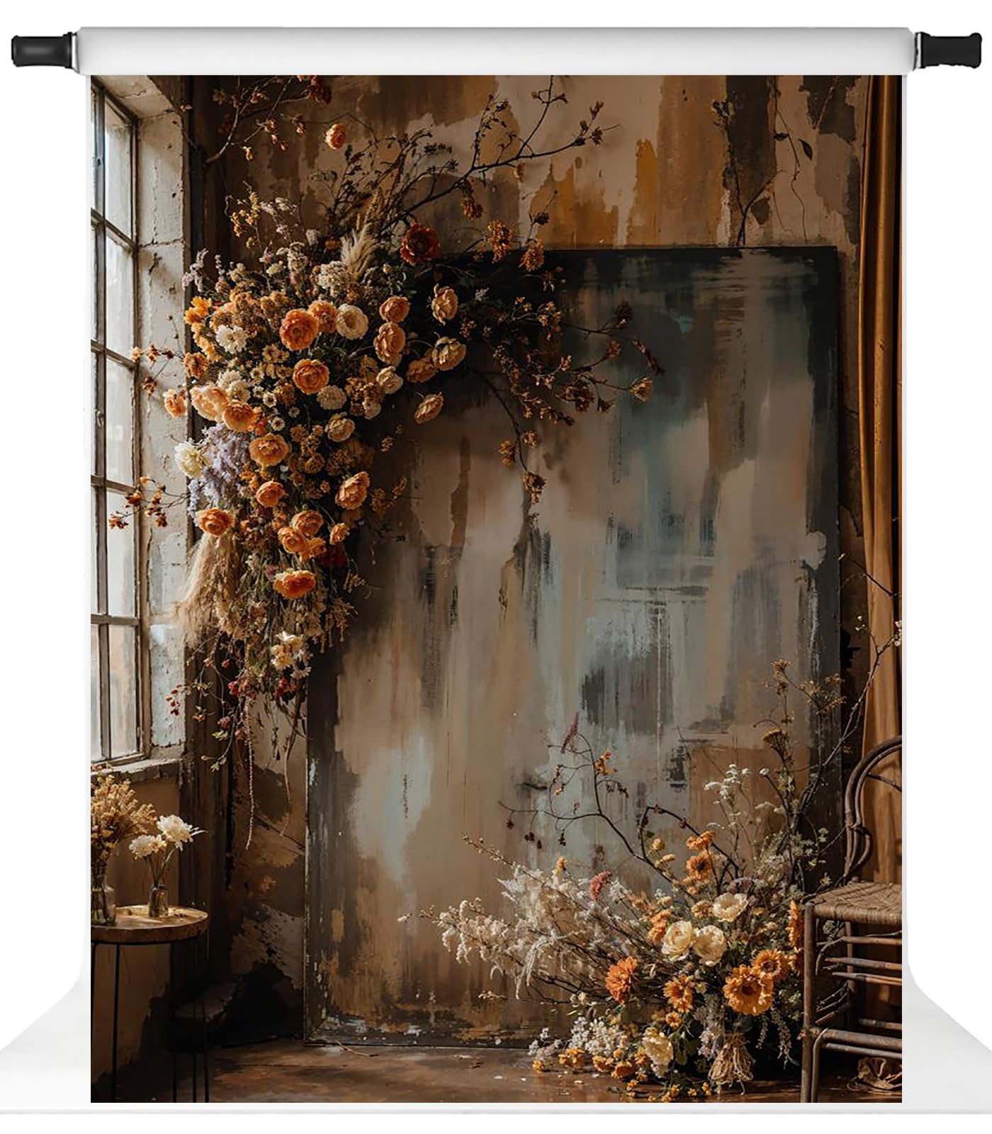 Amazon.com : Kate Rustic Boho Photo Backdrop Bohemian Flower ...