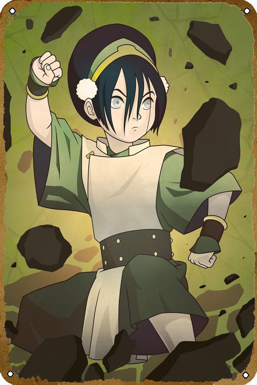 Amazon.com : Toph Elements Anime Poster Comics Vintage Classic Tin ...