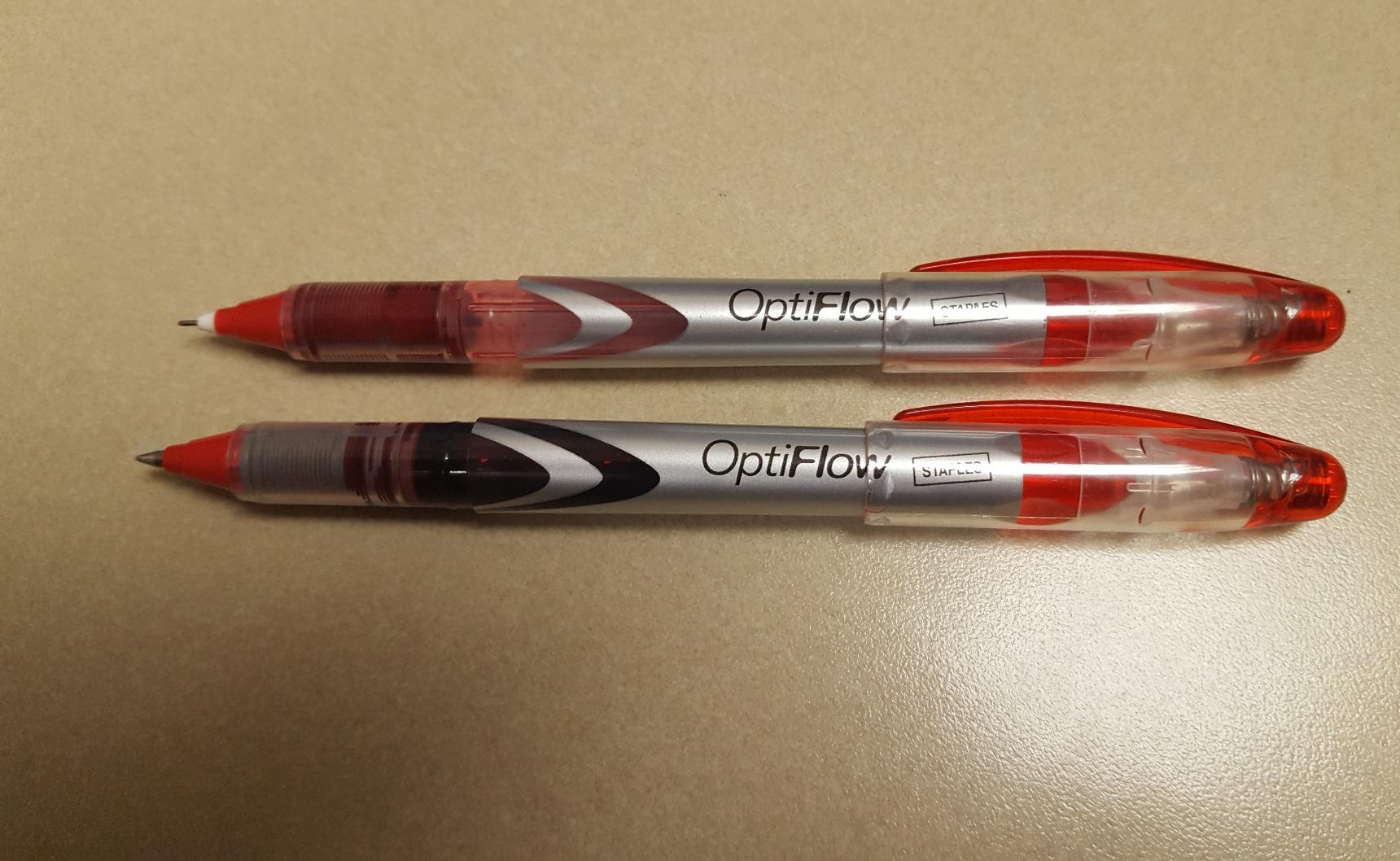 Amazon.com: Staples OptiFlow Rollerball Pens, Fine Point, Assorted ...