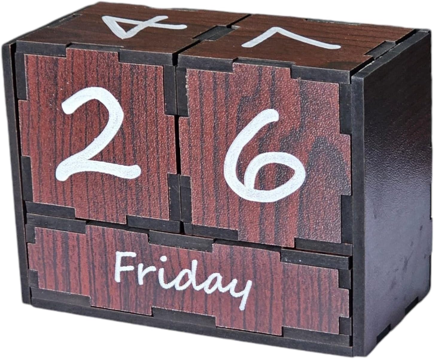 LACUM's Handcrafted Laser-Cut Engineer Wooden Desk Perpetual Calendar ...