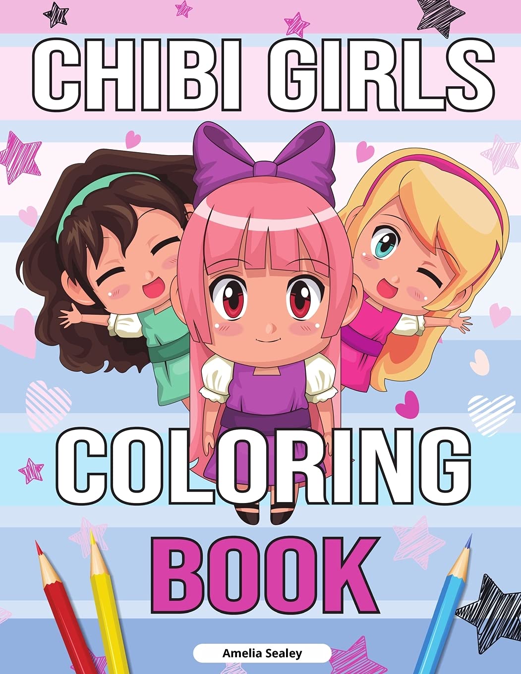 Buy Chibi Girls Cute Coloring Book for Kids: Kawaii Girls Coloring Book ...