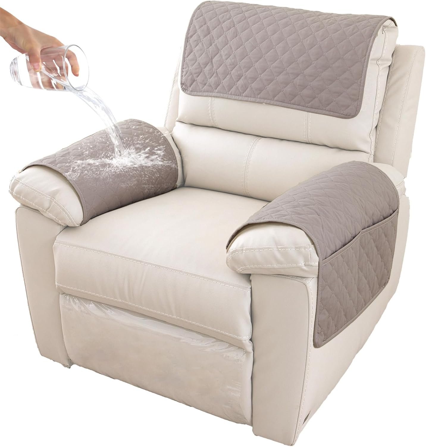 GYHH Sofa Armrest Cover, Headrest Cover for Recliner Chair Arm Cover ...