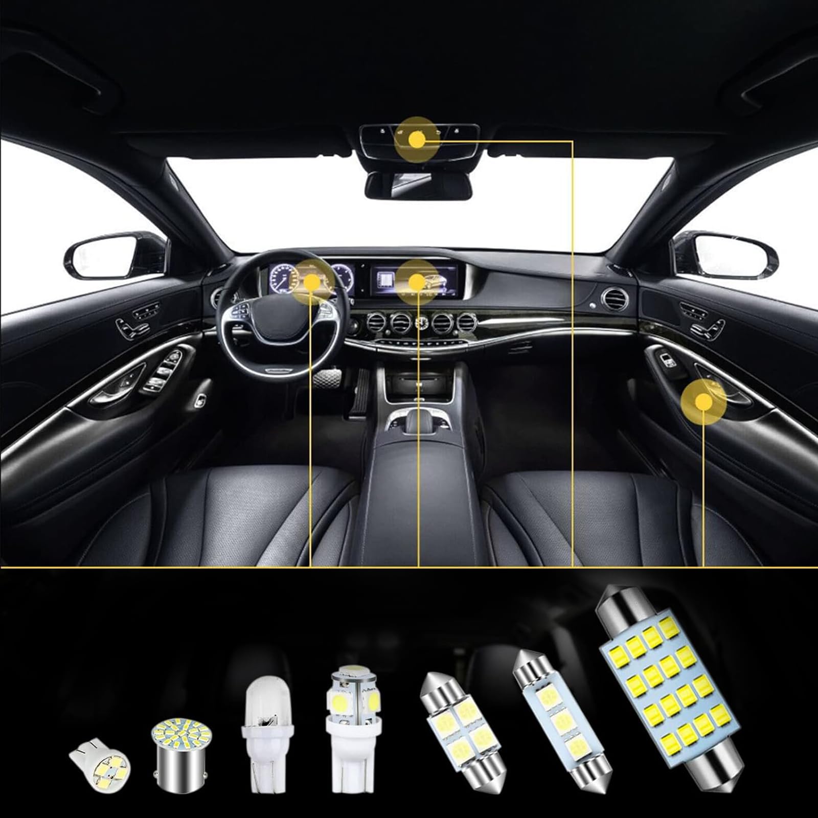 White Interior Car Lights