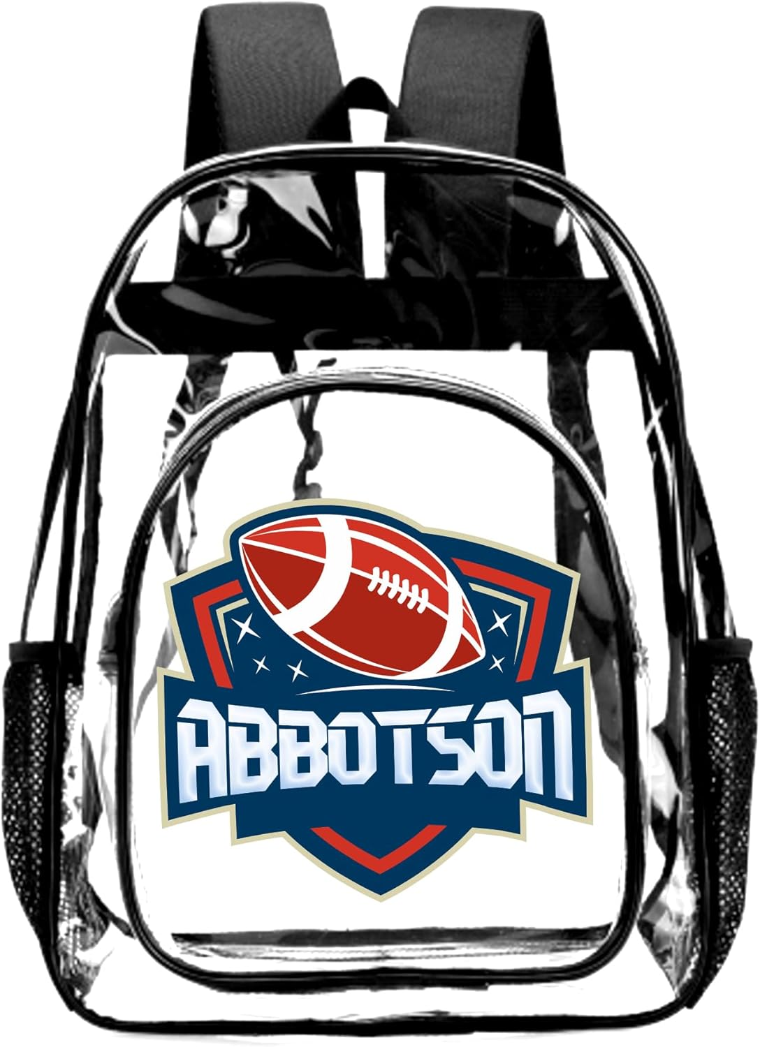 Amazon.com | Lcyawer Personalized Football Clear Backpack for Boys ...