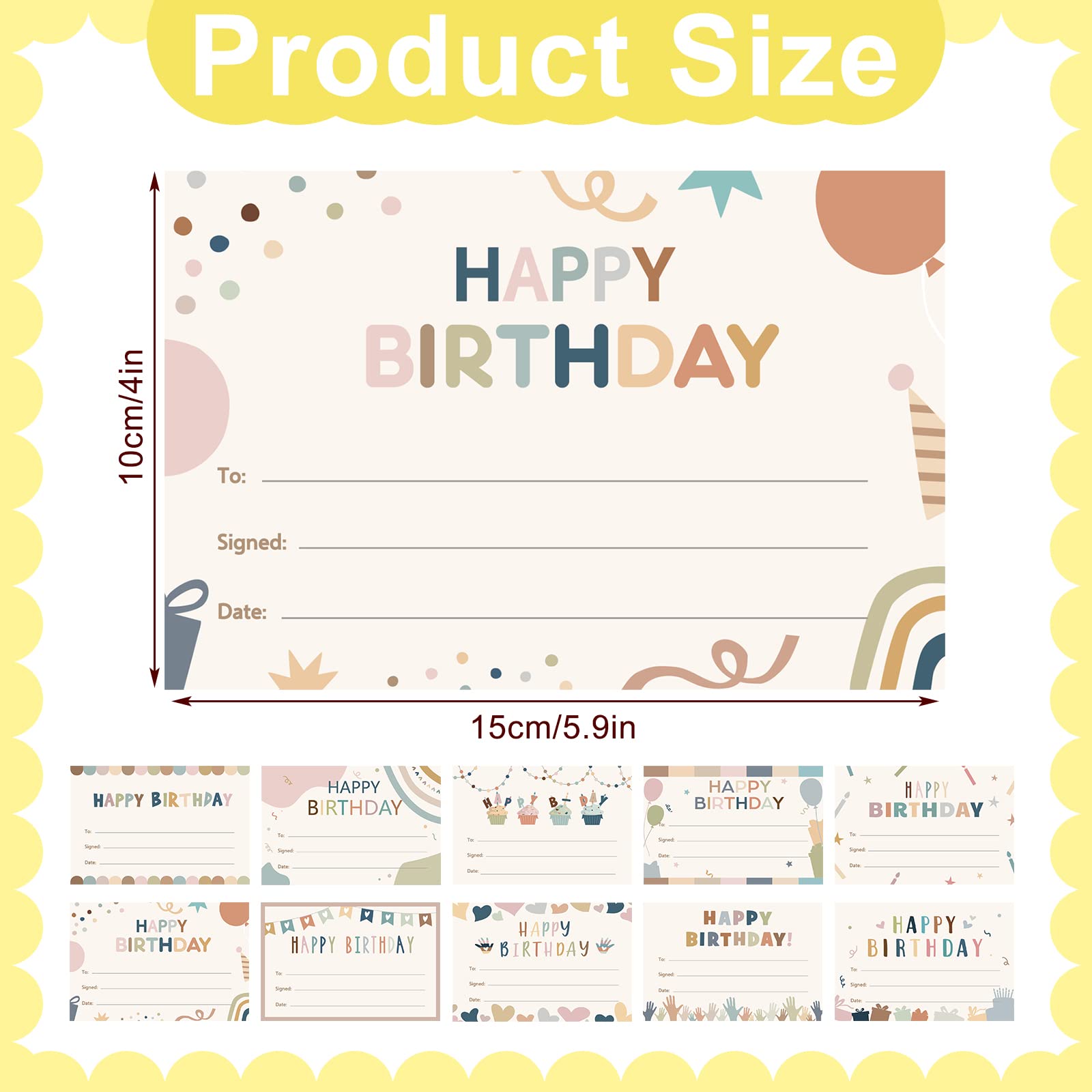 Snapklik.com : Crtiin 48 Pcs Happy Birthday Certificates Cards For ...