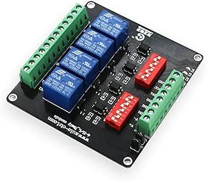 Amazon.co.jp: DC 3V 4-channel relay module optocoupler isolation ...