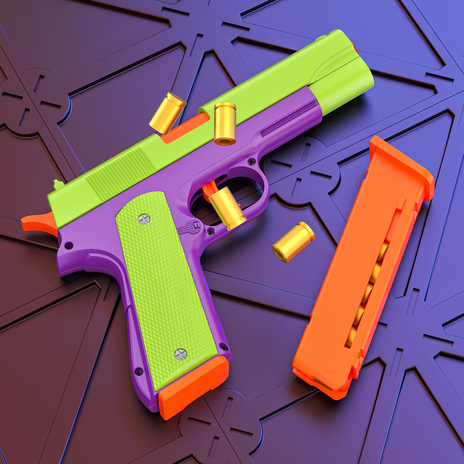 Stress Shot Toy With Shells Soft Bullet Toy Gun With Shell Ejecting ...