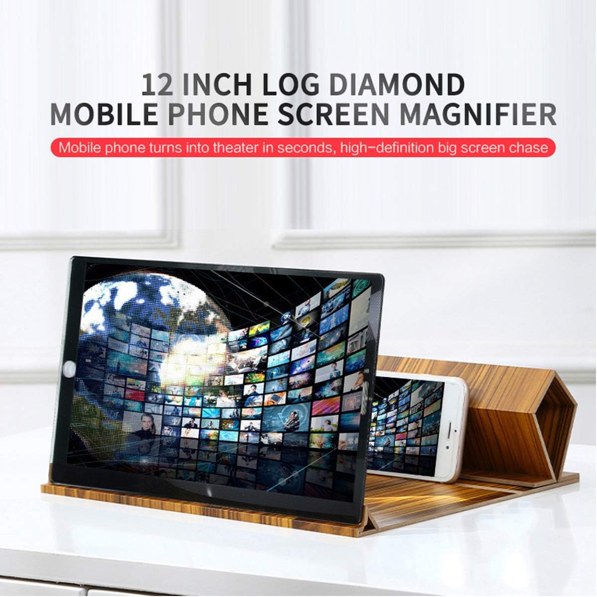 DYTTY 12 Inch 3D Mobile Phone Screen Magnifier Folding Video ...
