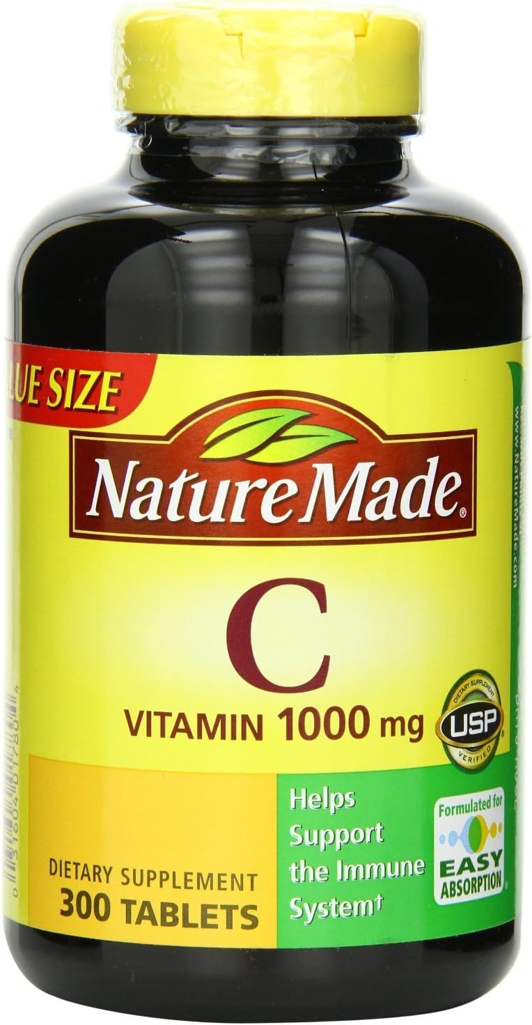 Amazon.com: Nature's Bounty Vitamin C 500 mg Tablets 100 ea (Pack of 3 ...