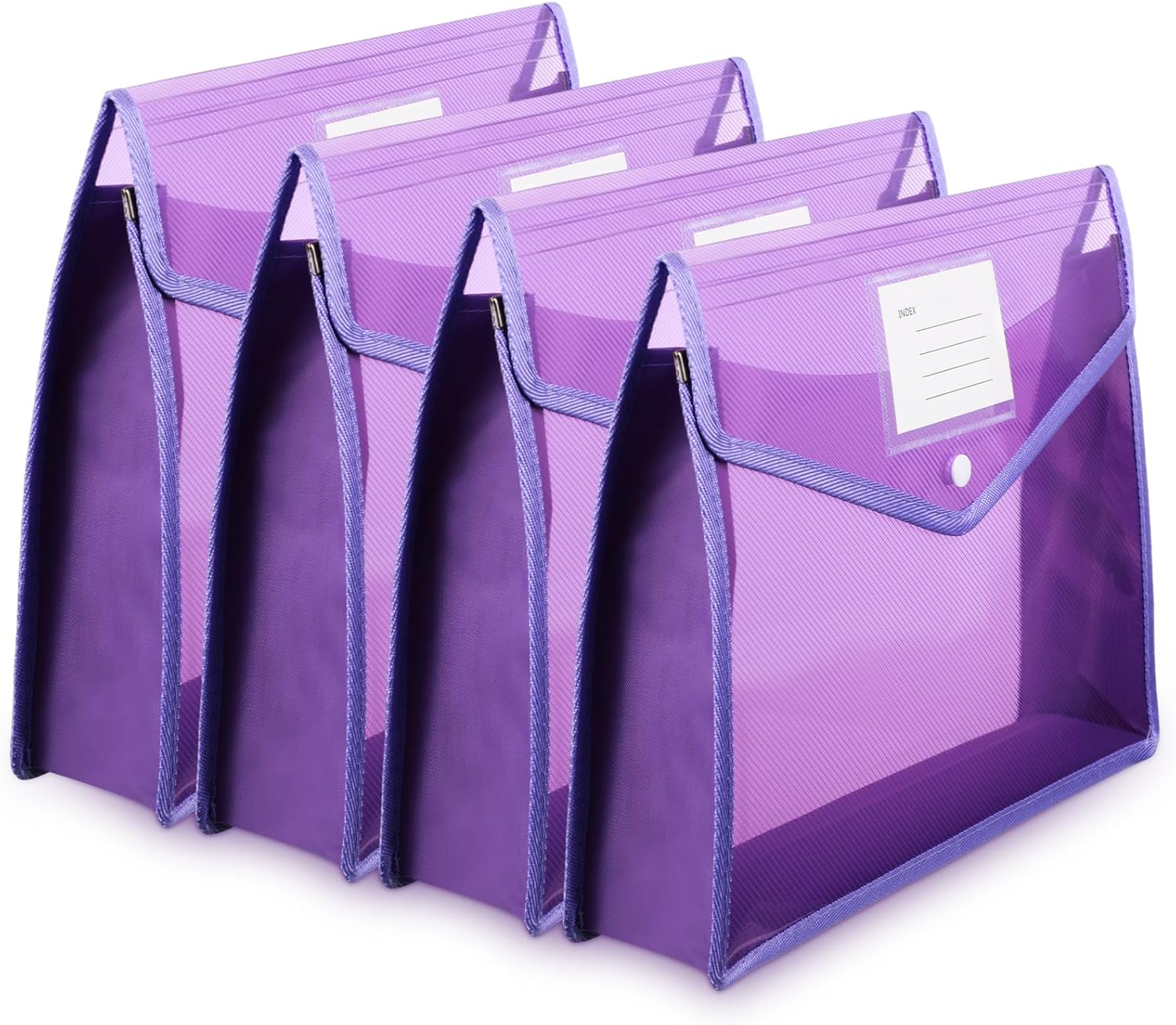 Amazon.com : Sinload 4 Pcs Plastic File Folders A4 Size Envelope ...