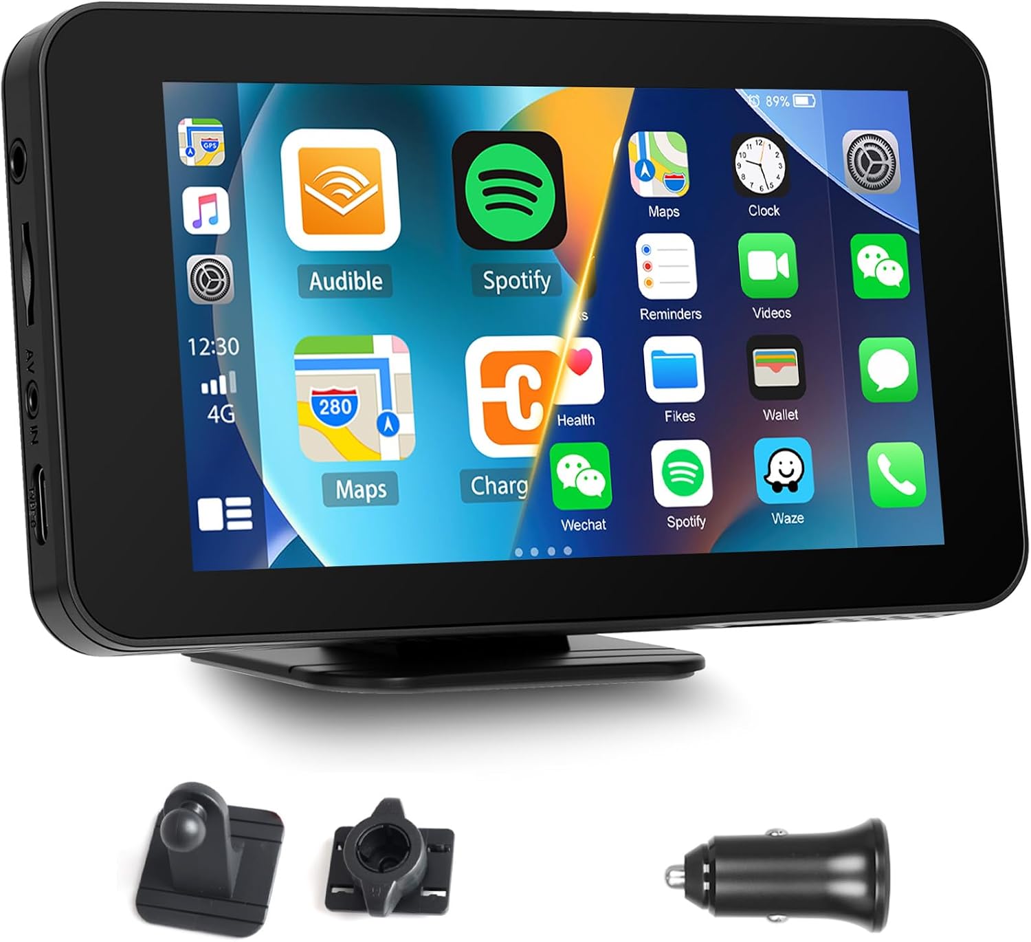Amazon.com: Wireless Apple Carplay & Android Auto 4.7 Inch HD 1280x720 ...