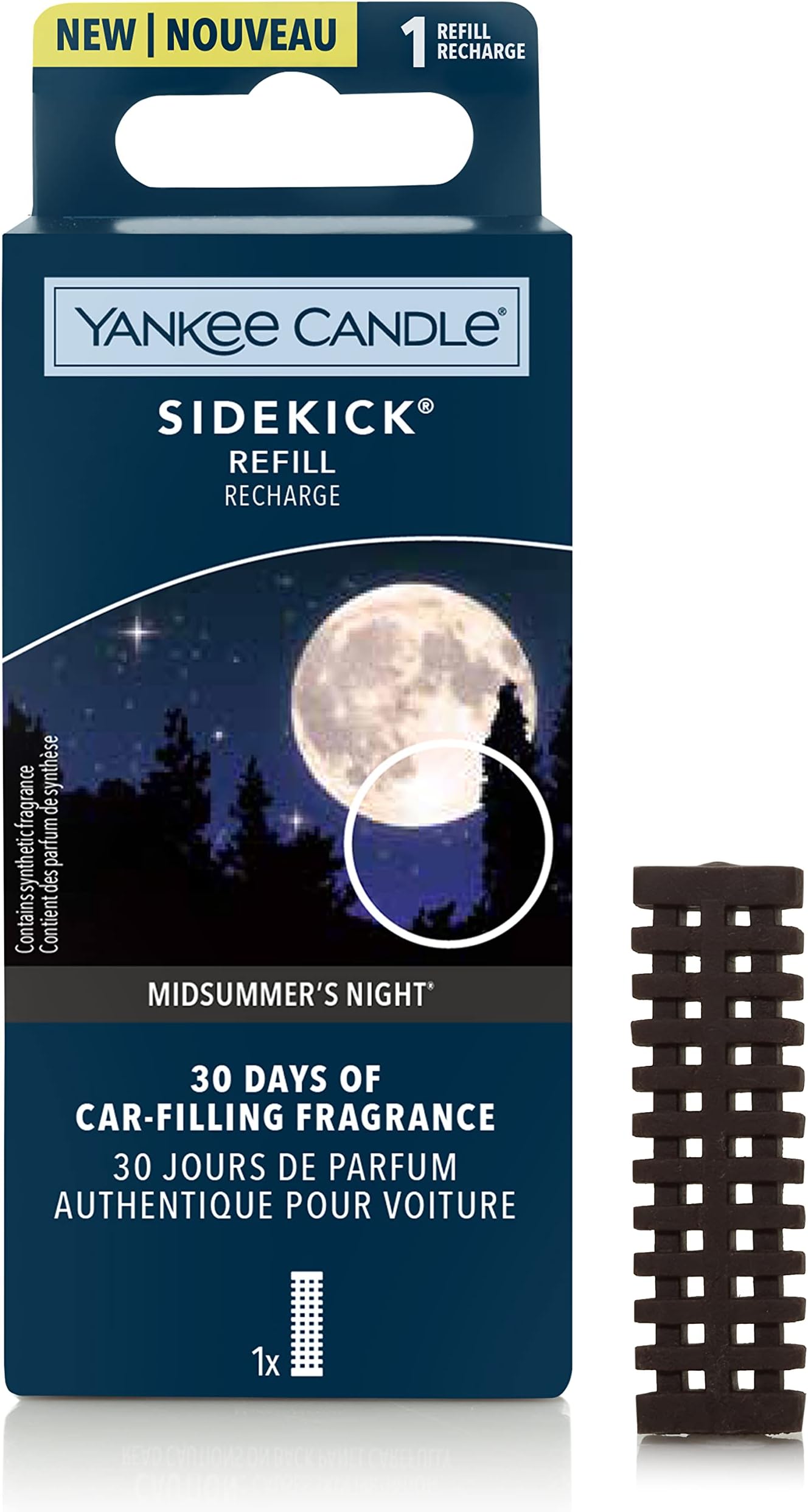 Yankee Candle Car Jar Scented Air Freshener ,Midsummer’s Night ,3 Count ...