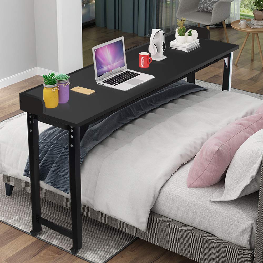 Overbed Table Laptop Desk – Bizzoelife 71 Inches Mobile Computer Desk ...
