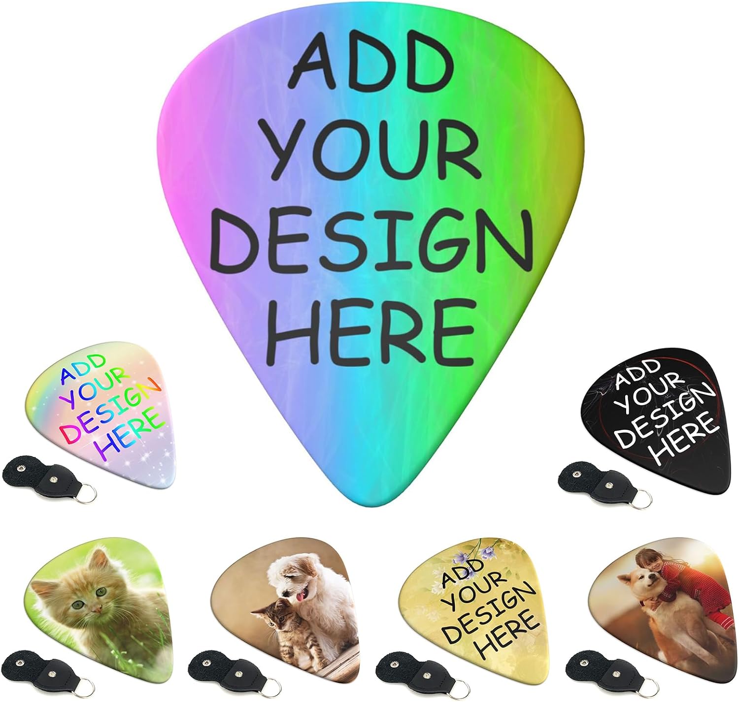 Custom 6-pack Guitar Picks, Personalised Guitar Pick Add Your Own ...