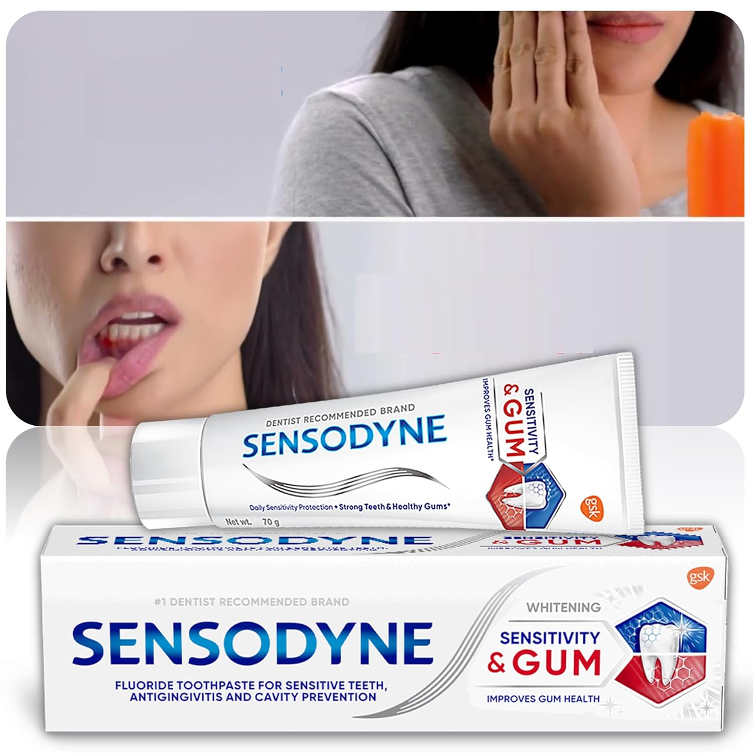 Buy Sensodyne Toothpaste Sensitivity & Gum, Dual action tooth paste for ...