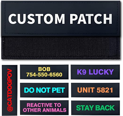 Amazon.com: HDSD Custom Dog Patches - Personalized Name & Contact Info ...