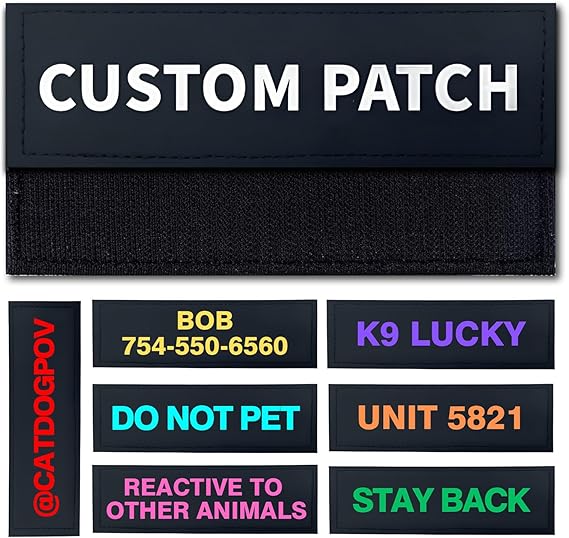 Amazon.com: HDSD Custom Dog Patches - Personalized Name & Contact Info ...