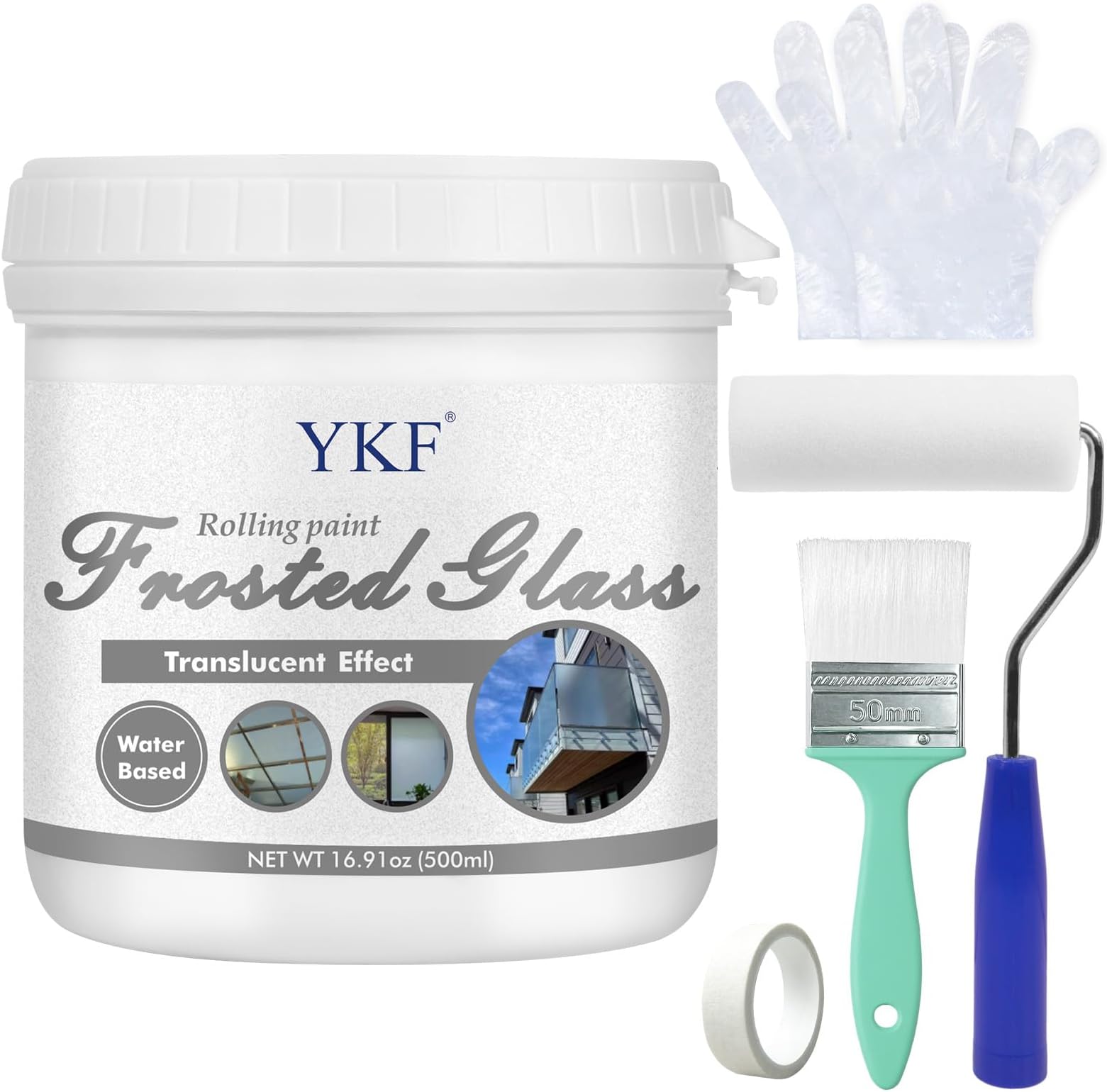 Frosted Glass Paint - 16oz Window Privacy Paint With Tools, Water-Based ...