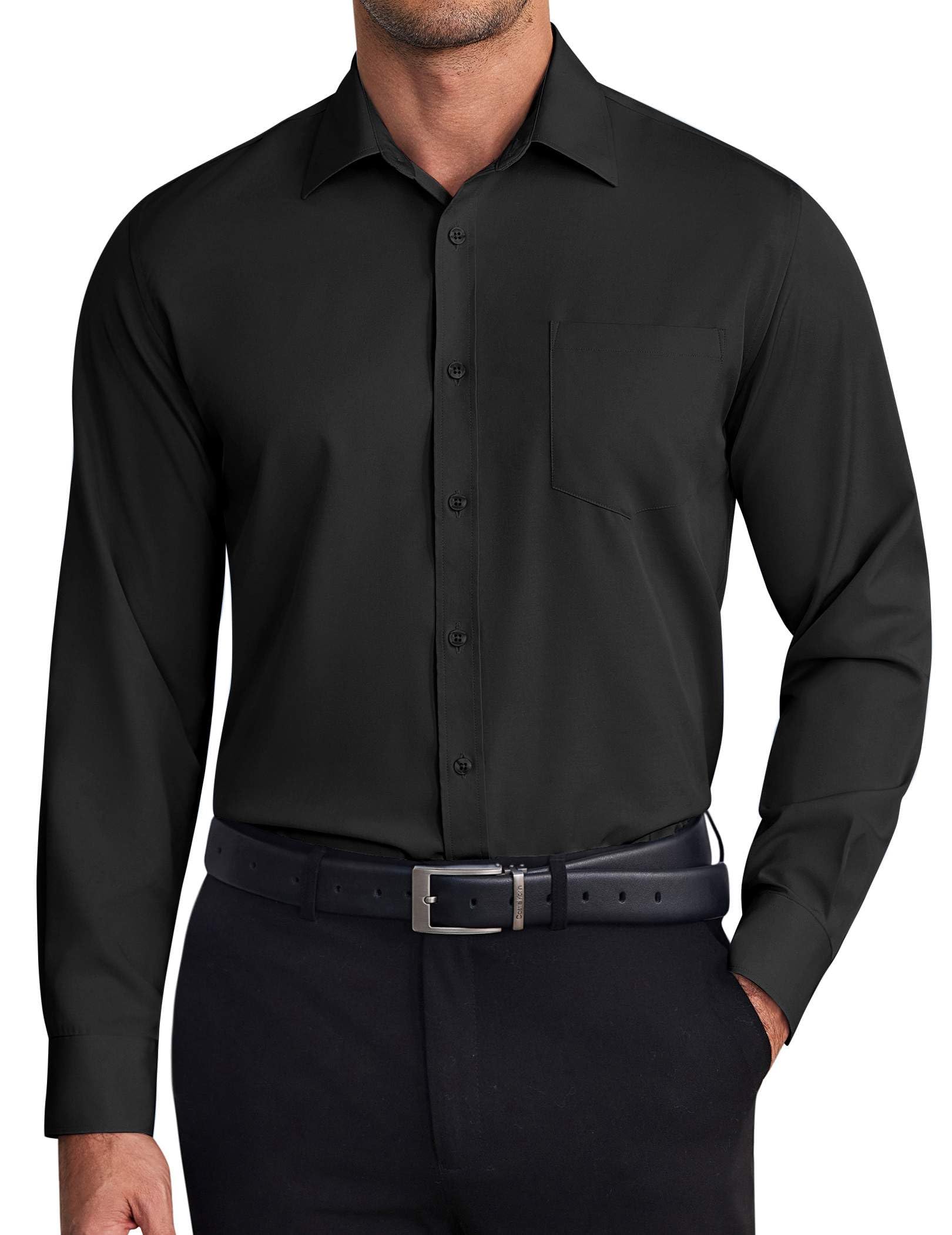 Amazon.com: COOFANDY Mens Dress Shirts Wrinkle Free Long Sleeve Button ...