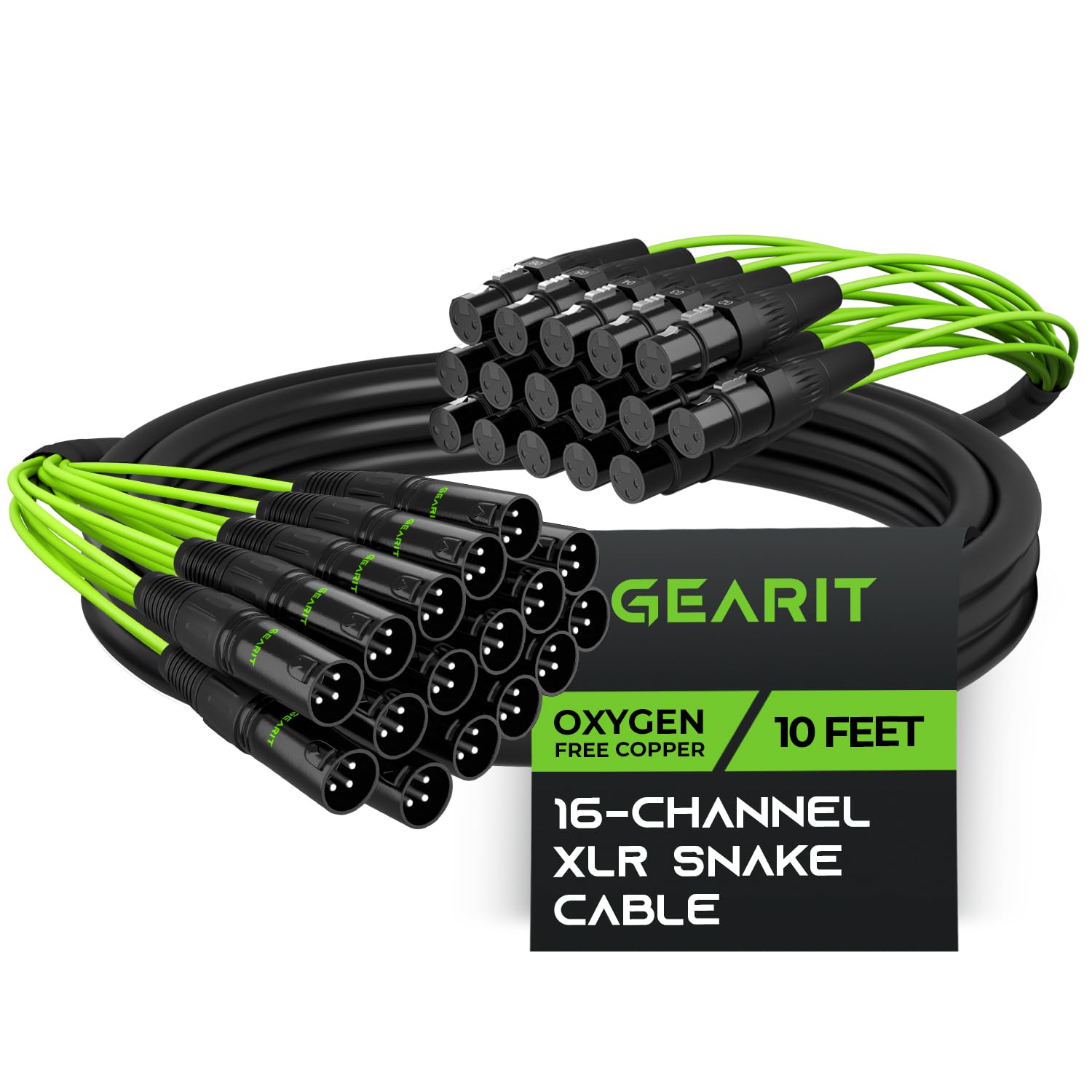 Amazon.com: GearIT 16-Channel XLR Snake Cable (10 ft) - 100% Oxygen ...