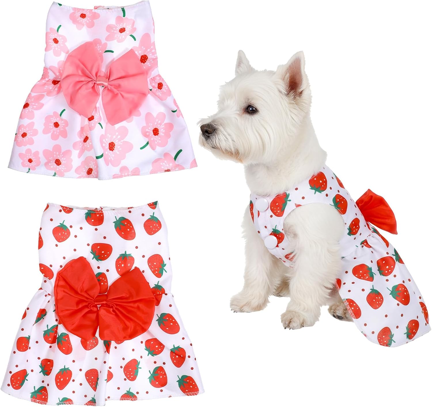 Amazon.com : Ouligay 2 Pack Puppy Clothes Girl Dog Clothes for Small ...