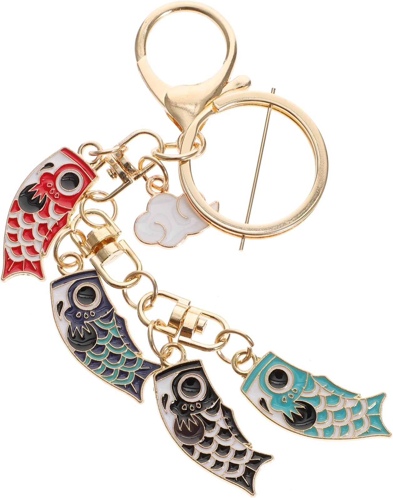 Amazon.com: jojofuny Backpack Purse Lucky Cat Fish Keychain Japanese ...