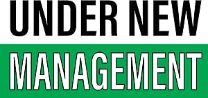 Amazon.com: Pre-Printed Under New Management Banner - Stripe - Green ...