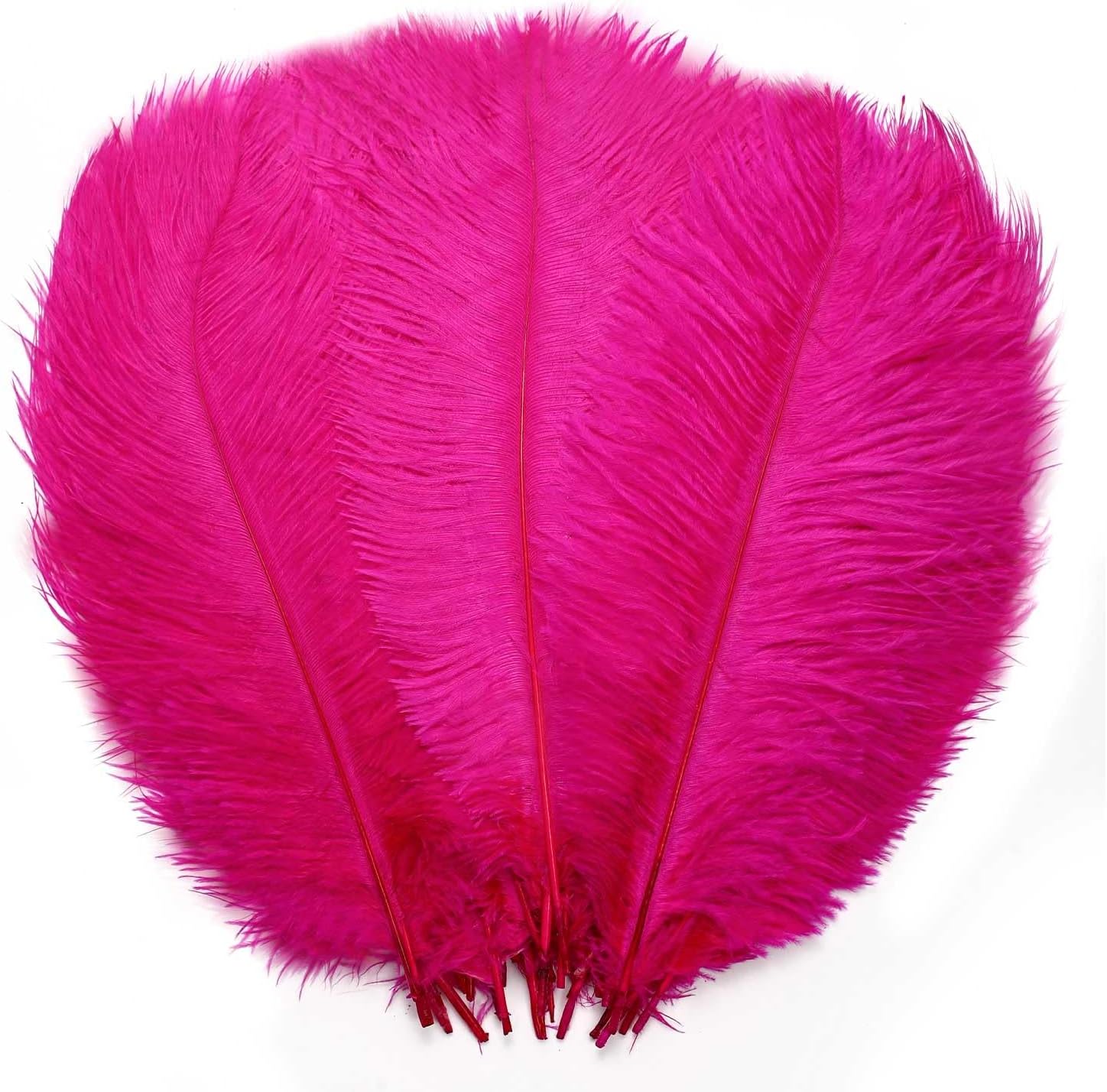 Amazon.com: YAKRUNA 30PCS Hot Pink Ostrich Feathers Bulk 12-14 Inches ...