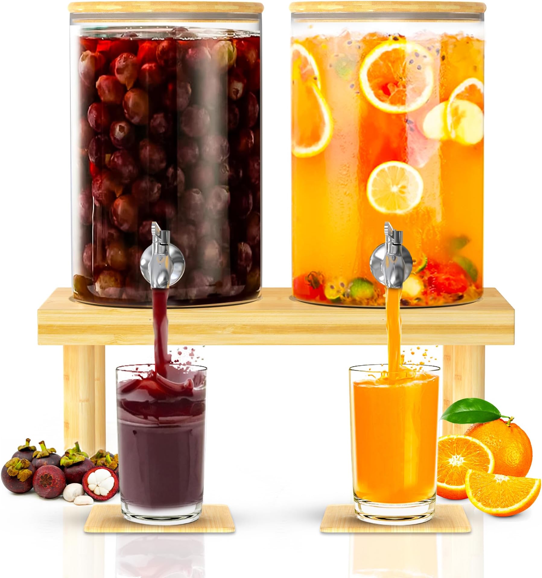 Amazon.com | Glass Drink Dispensers for Parties with Stand | Sangria ...