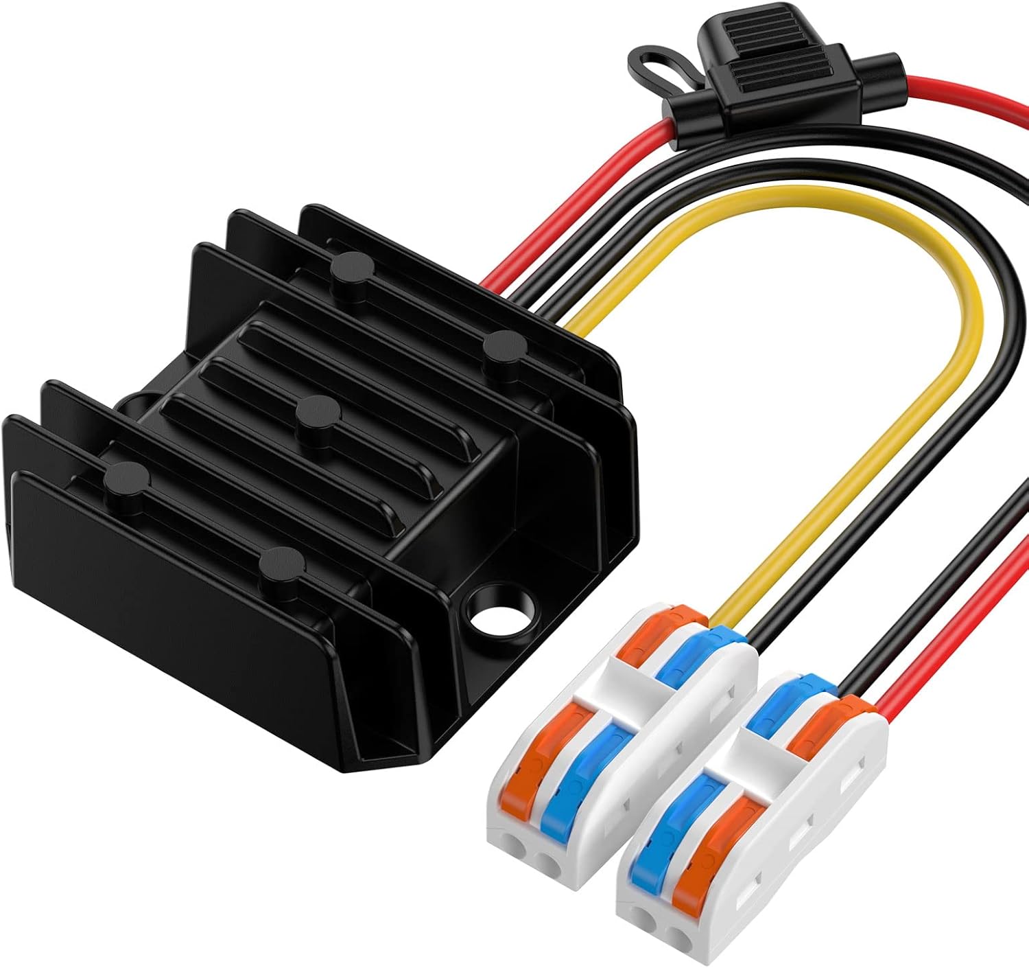 12V to 5V Converter 10A 50W, 24V to 5V Converter with Fuse Waterproof ...