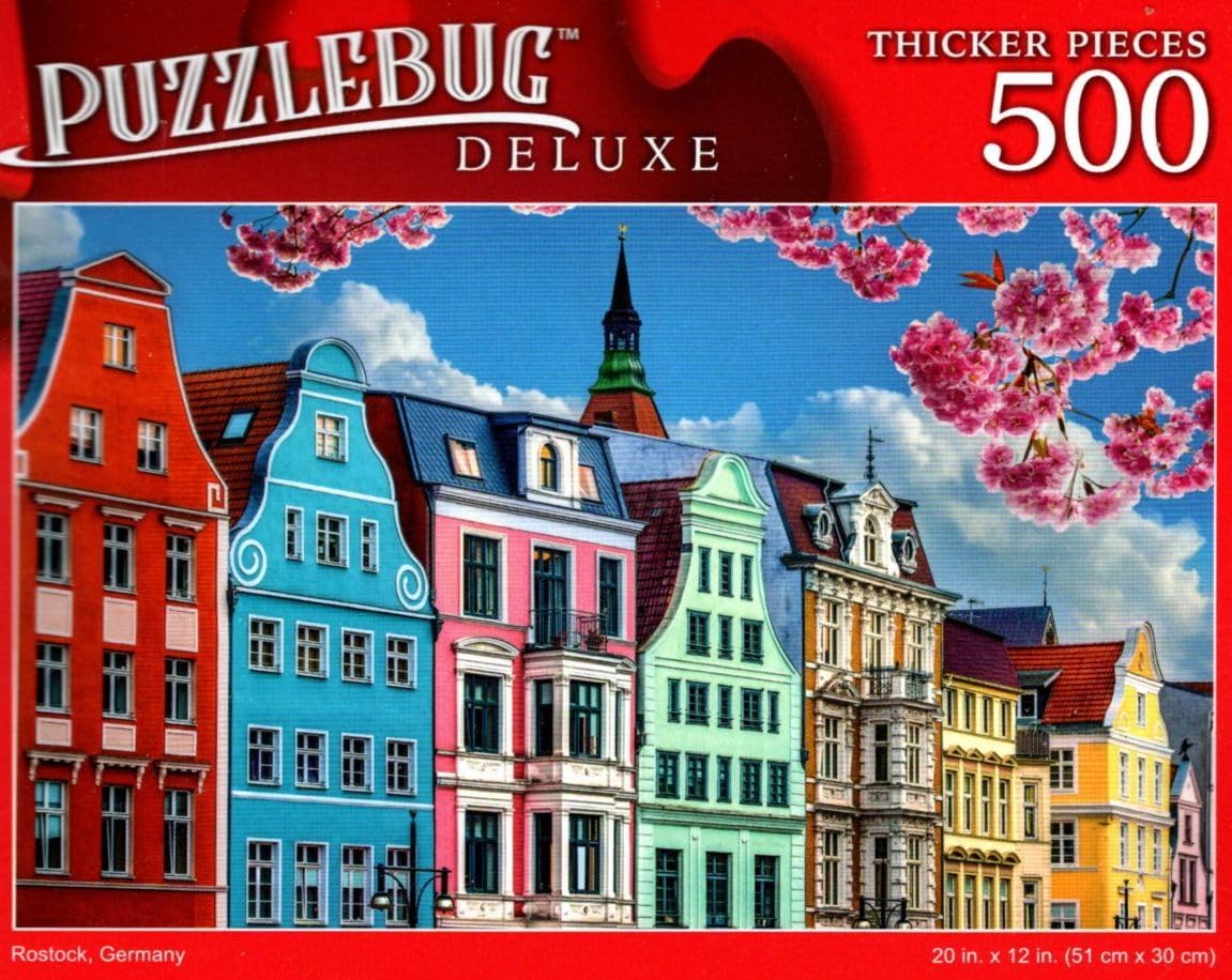 Amazon.com: Puzzlebug Rostock, Germany - 500 Pieces Deluxe Jigsaw ...