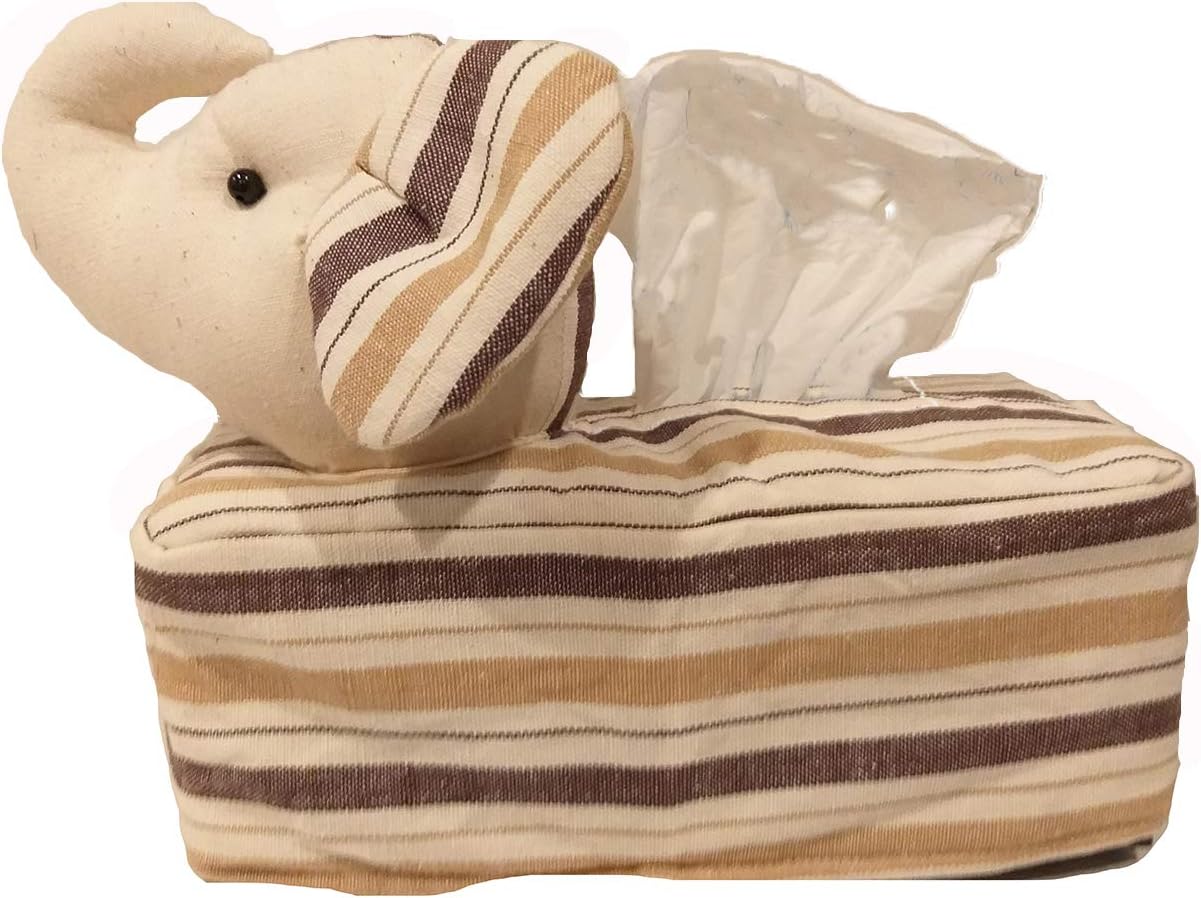 Amazon.com: Kampoojoo Beige Elephant Cotton Rectangle Tissue Box Cover ...