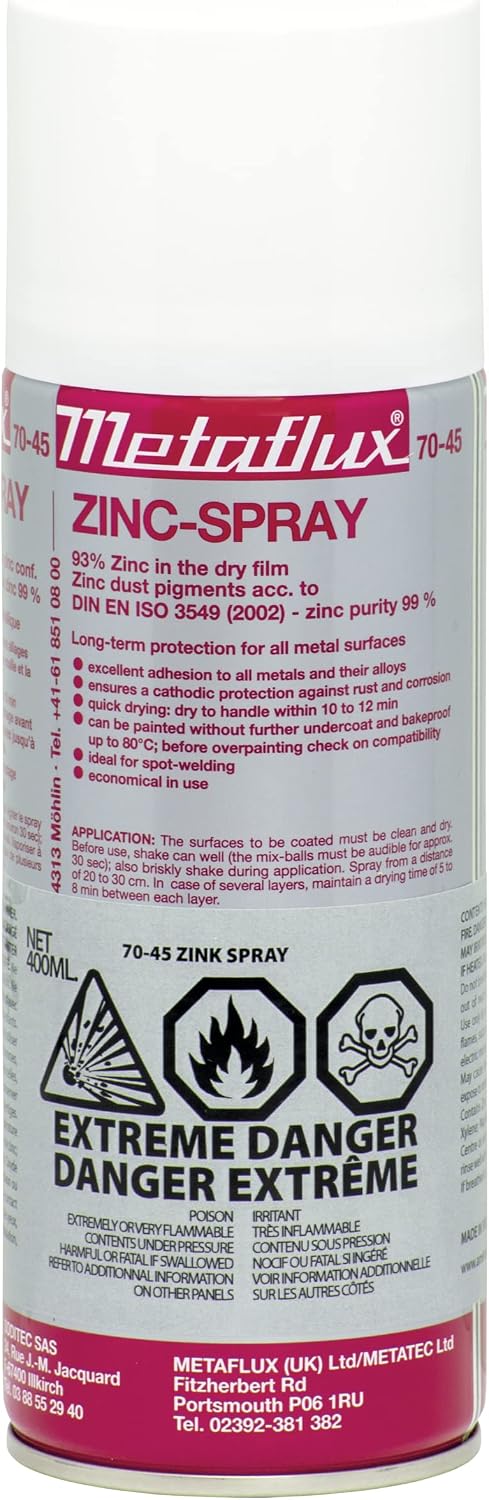 Amazon.com: 70-45 Zinc Spray Metaflux Corrosion Proof Repair Galvanized ...