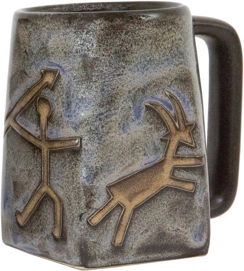 Amazon.com | Mara Stoneware 12 oz. Petroglyph Blue Individual Mug ...
