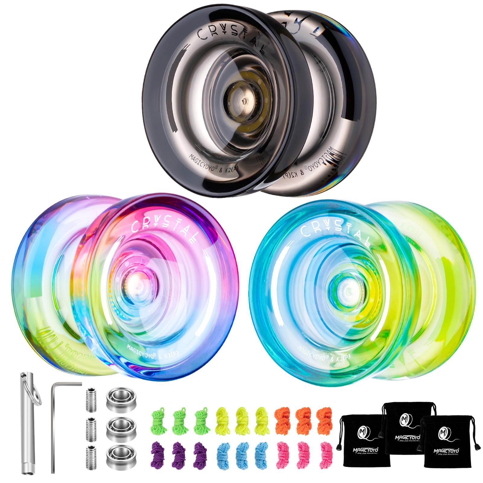 Snapklik.com : MAGICYOYO Pack Of 3 Yoyo K2 Crystal, Professional ...