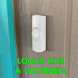 GE Wireless Doorbell Kit,Battery-Operated Receiver,1 Push Button door ...