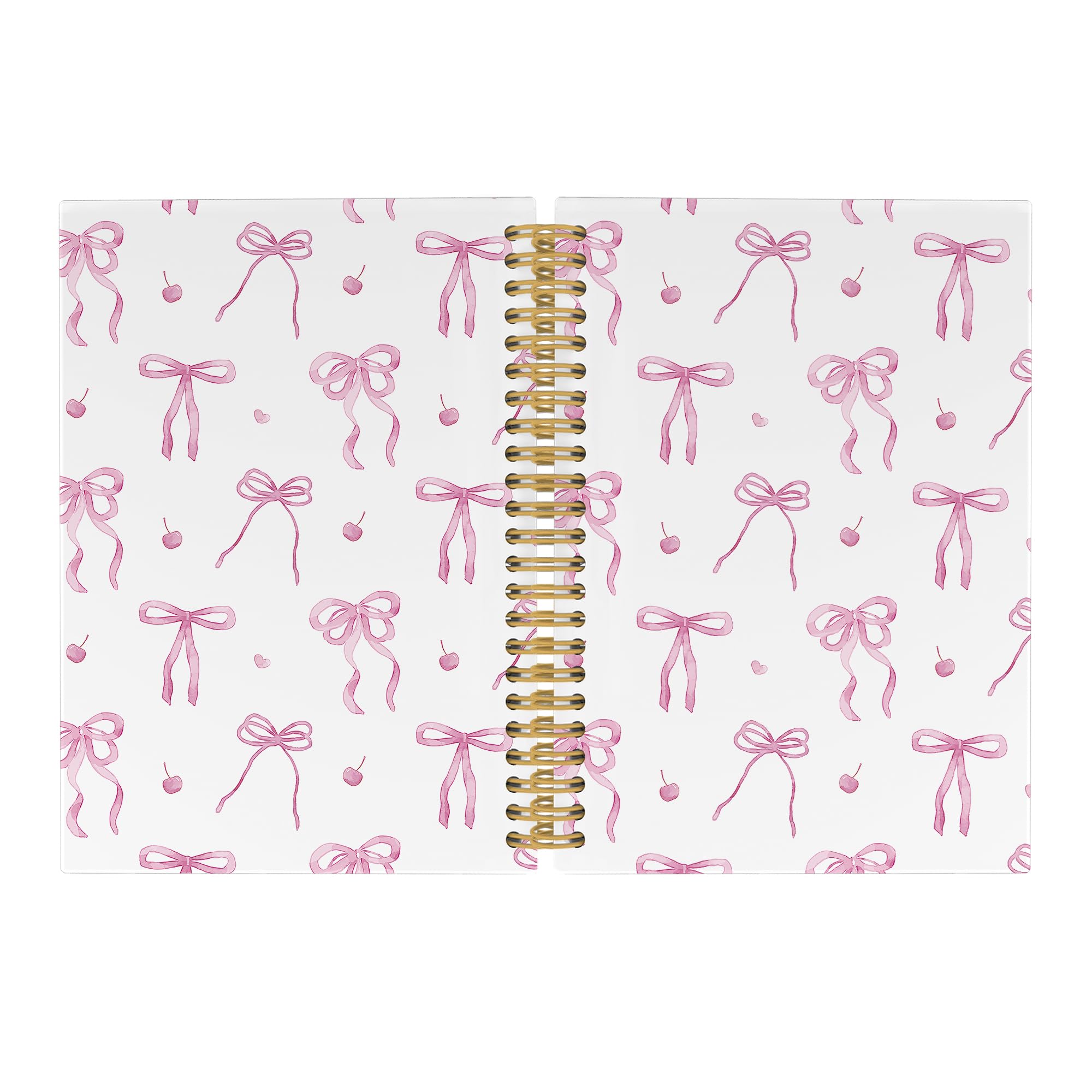 Amazon.com : Pugwak Couette Pink Bow Journal Notebook - Preppy Trendy ...
