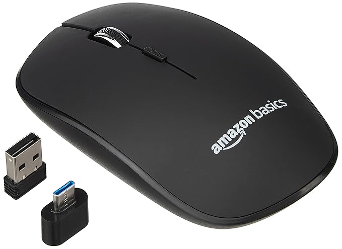Amazon.in: Buy (Refurbished) Amazon Basics Wireless Mouse | 2.4 GHz Connection, 1600 DPI | Type ...