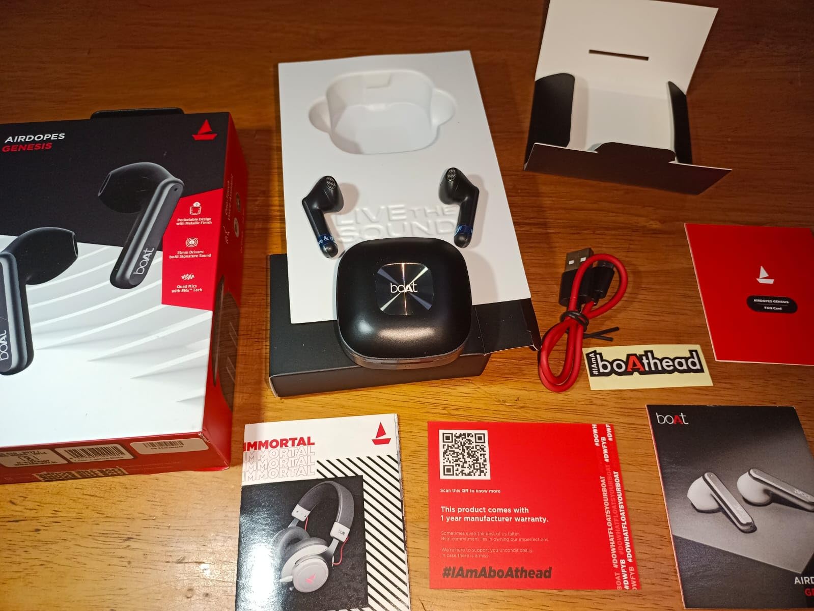 boAt Airdopes Genesis with 13Mm Drivers,Quad Mics Enx Technology(Clear ...