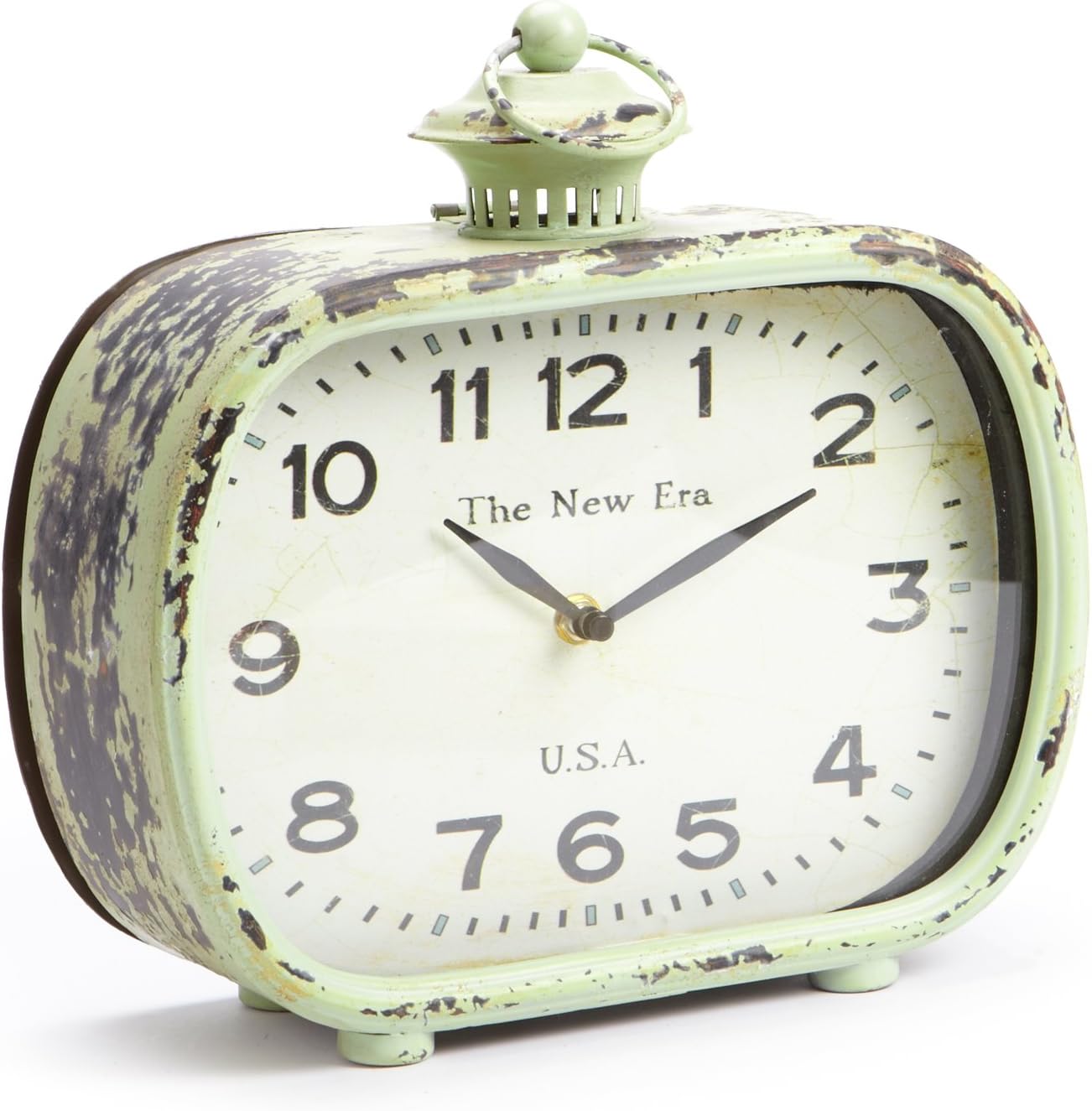 Amazon.com: Abbott Collection Vintage Metal Rectangular Clock, 11-Inch ...