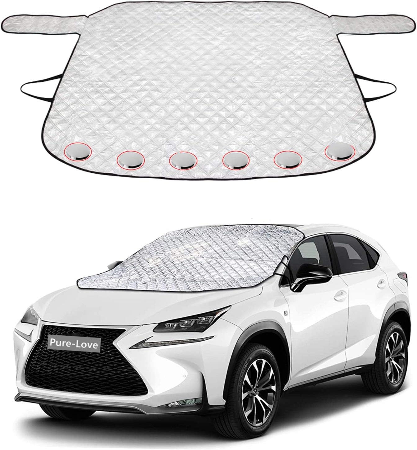 Amazon.com: Car Windshield Snow Cover, Winter Windshield Cover for Ice ...