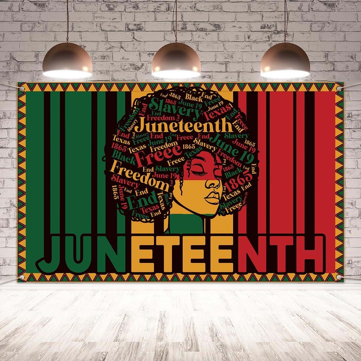 Amazon.com : Juneteenth Photo Backdrop Happy Juneteenth Banner Pan ...