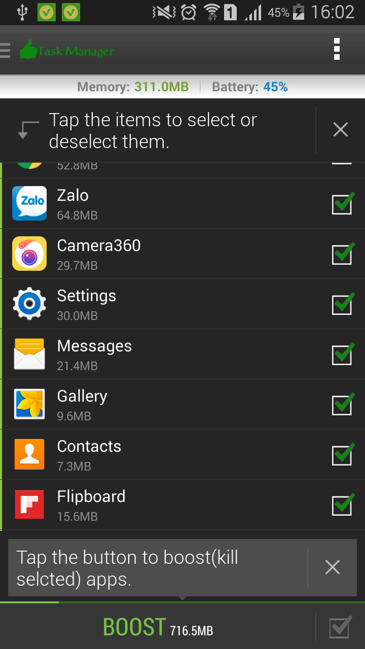 Aplicación Task manager en Amazon Appstore