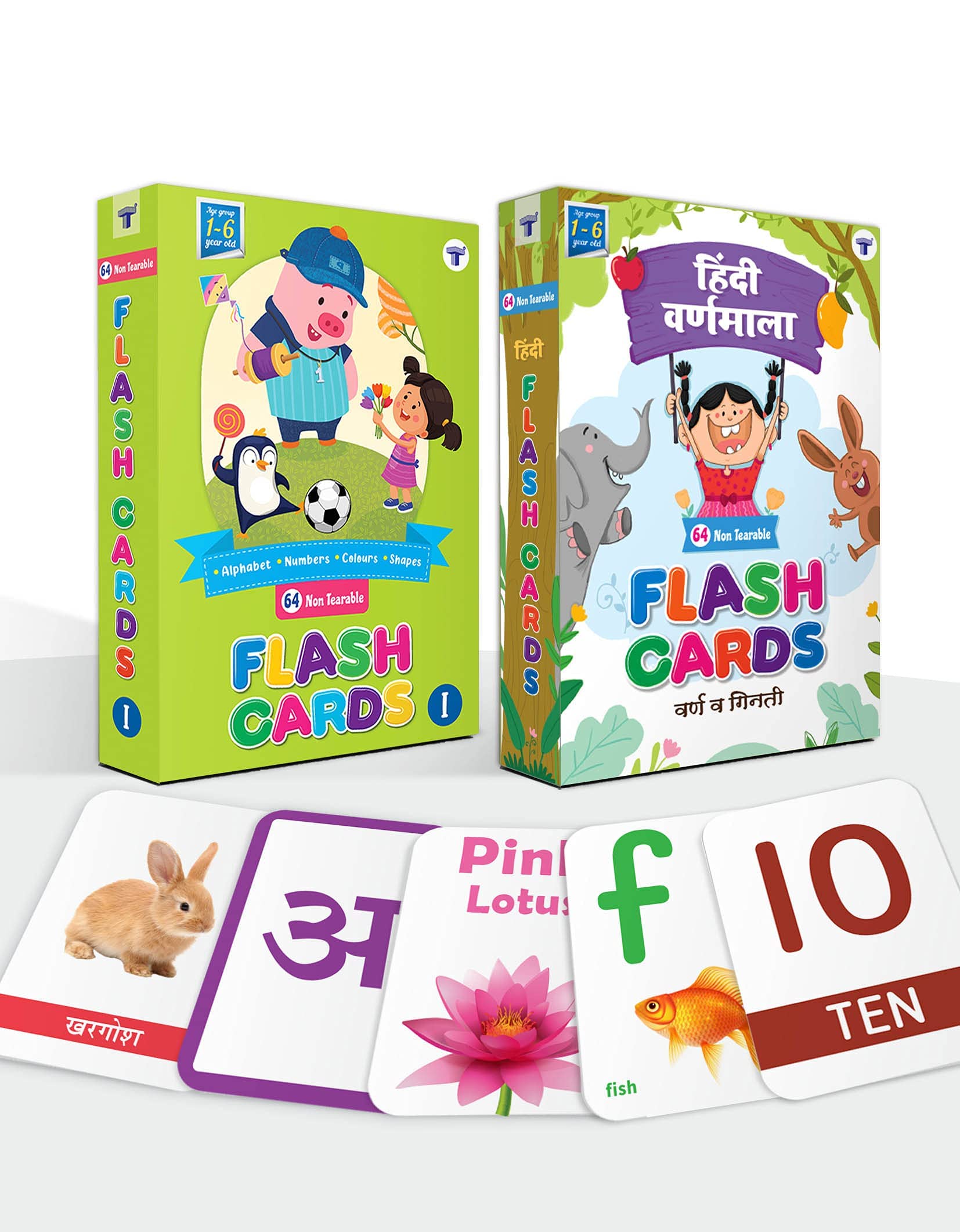 Target Publications English And Hindi Flash Cards For Kids 128 ...