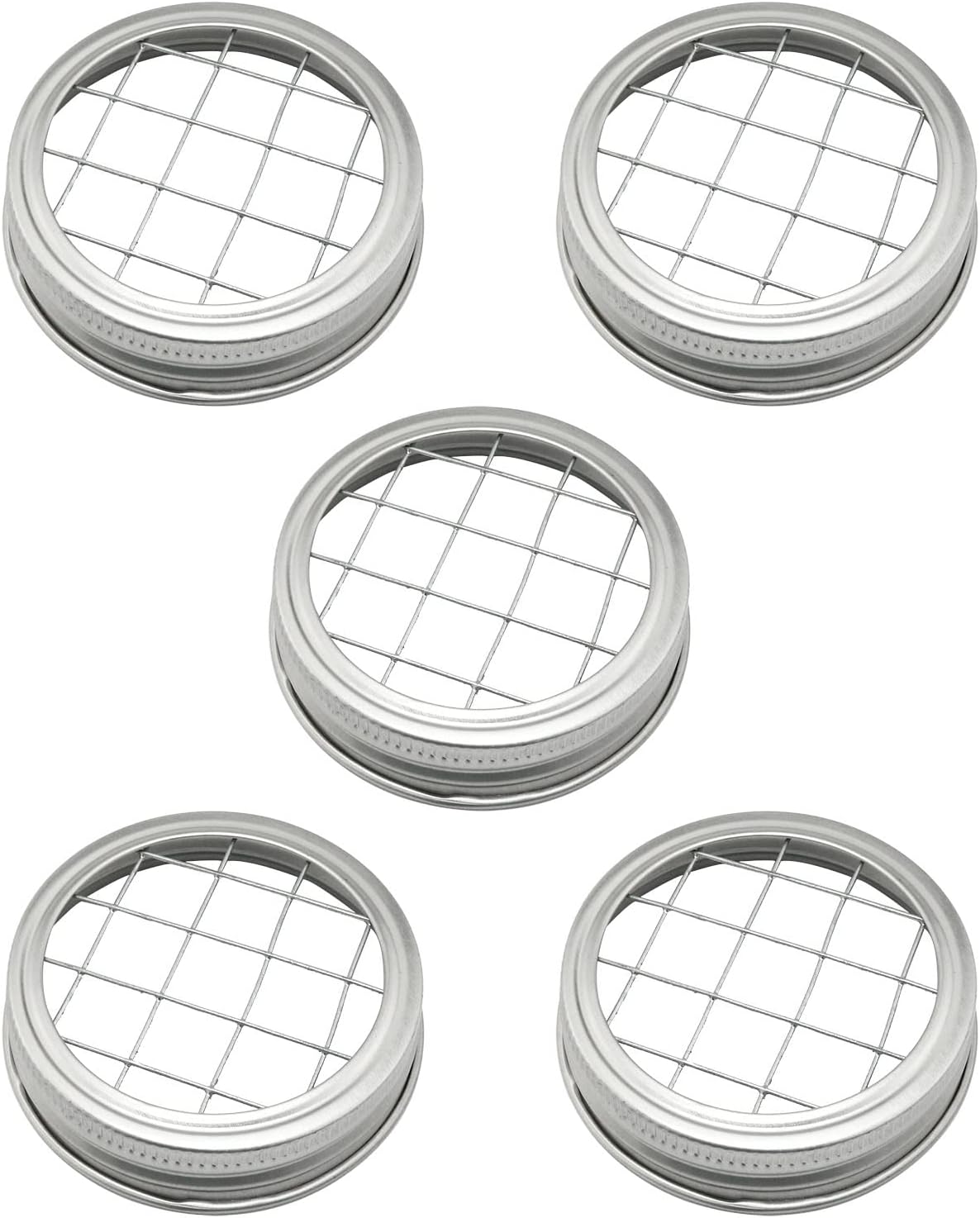 Amazon.com: SJZBIN 5Sets 70mm Mason Jar Flower Insert Lid Insert Flower ...